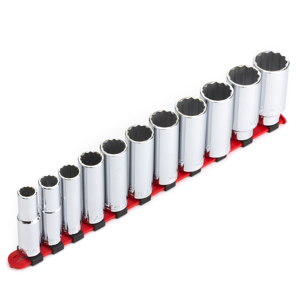 11 Pc. (1/2" - 1-1/8") 1/2" Drive Deep 12 Point Socket Set - Kimball ...