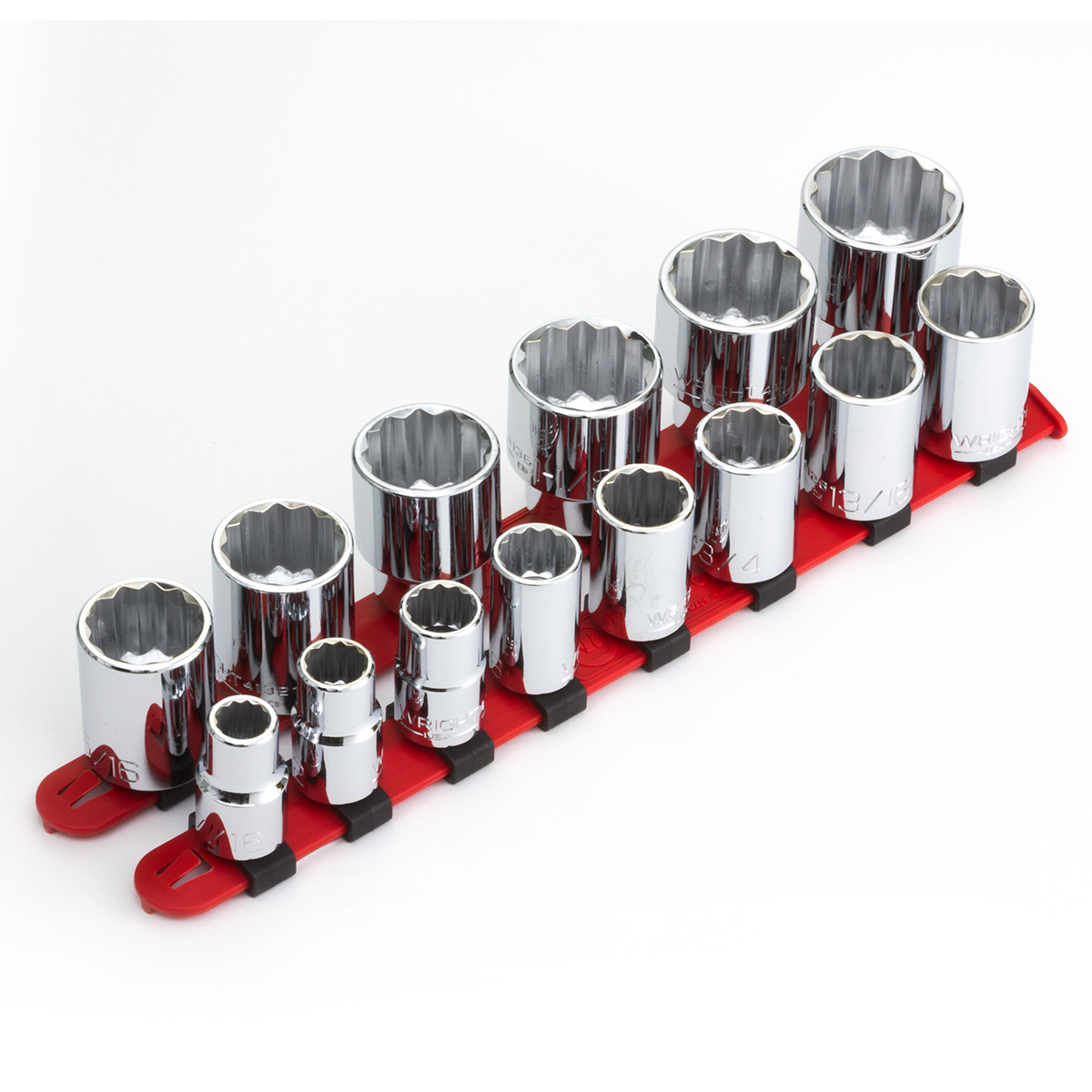 14 Piece (7/16" - 1-1/4") 1/2" Drive Standard 12 Point Socket Set ...