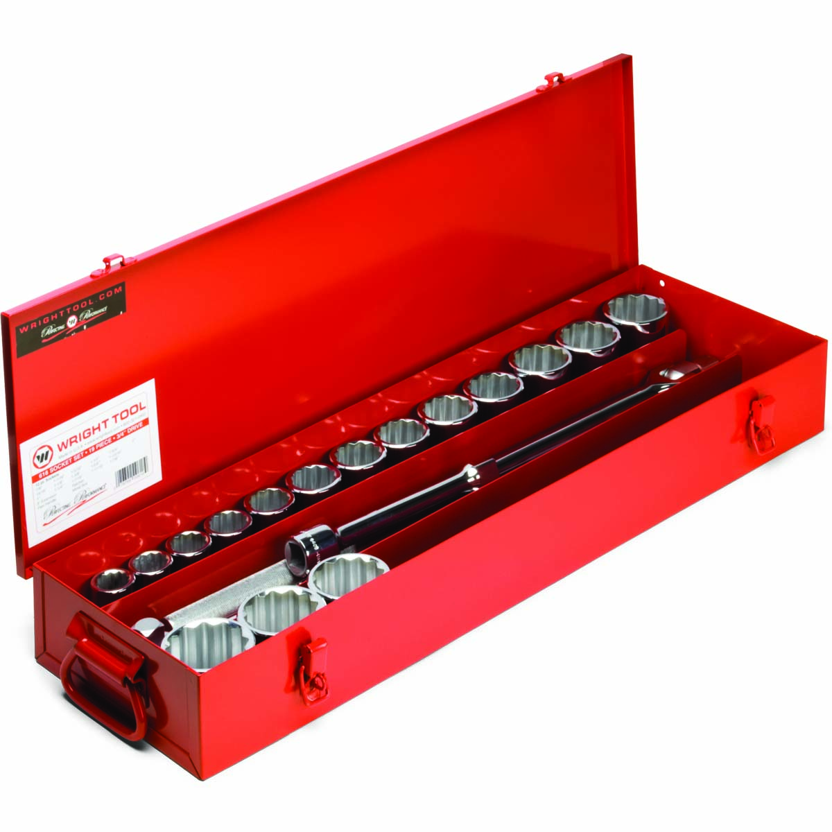 19 Piece (7/8" - 2") 3/4" Drive Standard 12 Point Socket Set - Kimball ...