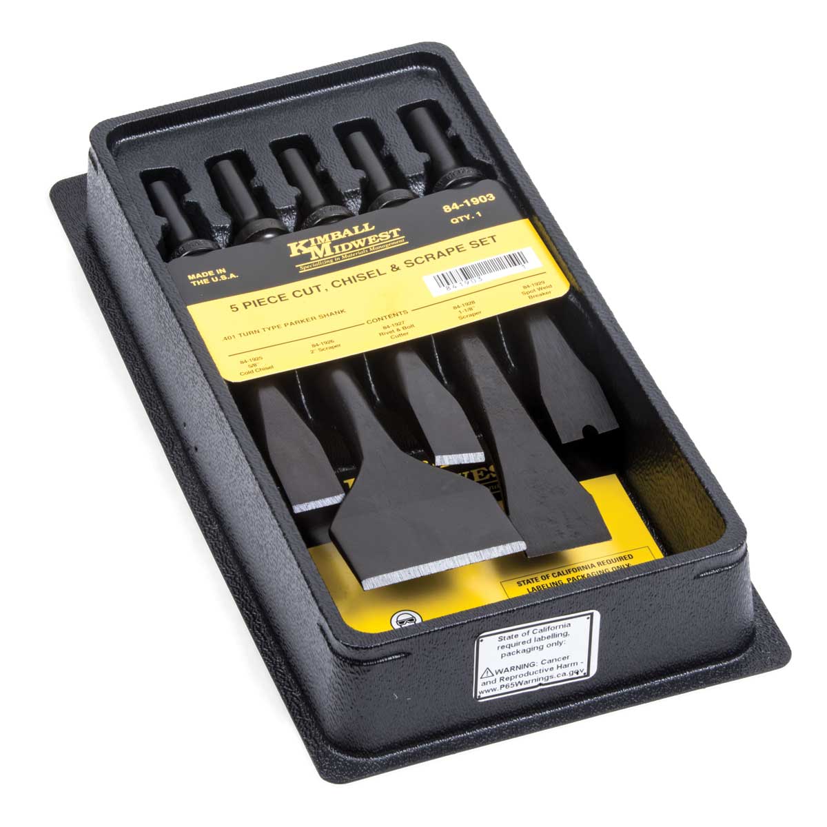 5 Piece Chisel & Scraper Hammer Gun Tool Set - Kimball Midwest