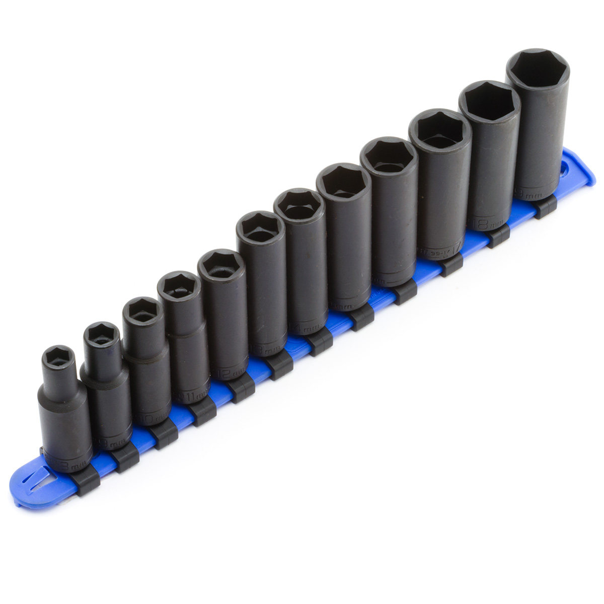 12 Piece (M8 - M19) 3/8" Deep 6 Point Impact Drive Metric Socket Set ...
