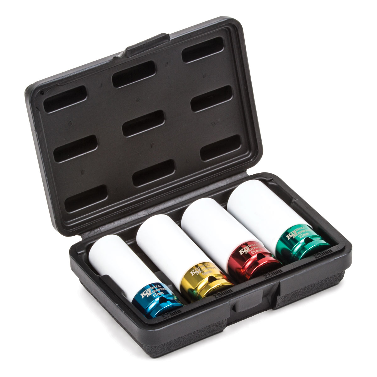 4 Piece (17mm - 22mm) Non-Marring Lug Nut Socket Set - Kimball Midwest