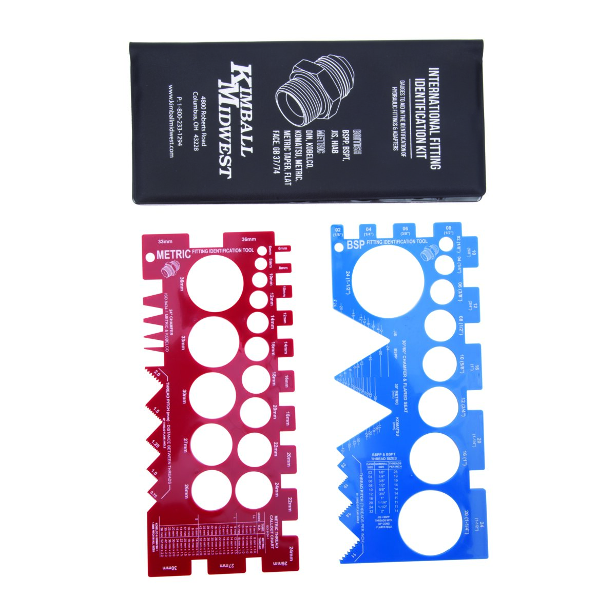 BSPP & Metric Thread Gauge Kit - Kimball Midwest