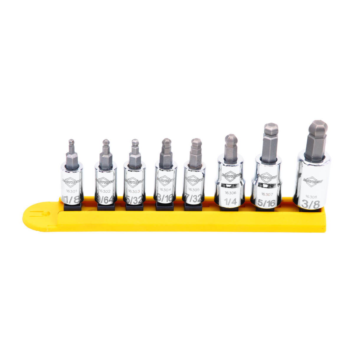 8 Piece (1/8" - 3/8")SAE Ball End Hex Socket Bit Set - Kimball Midwest