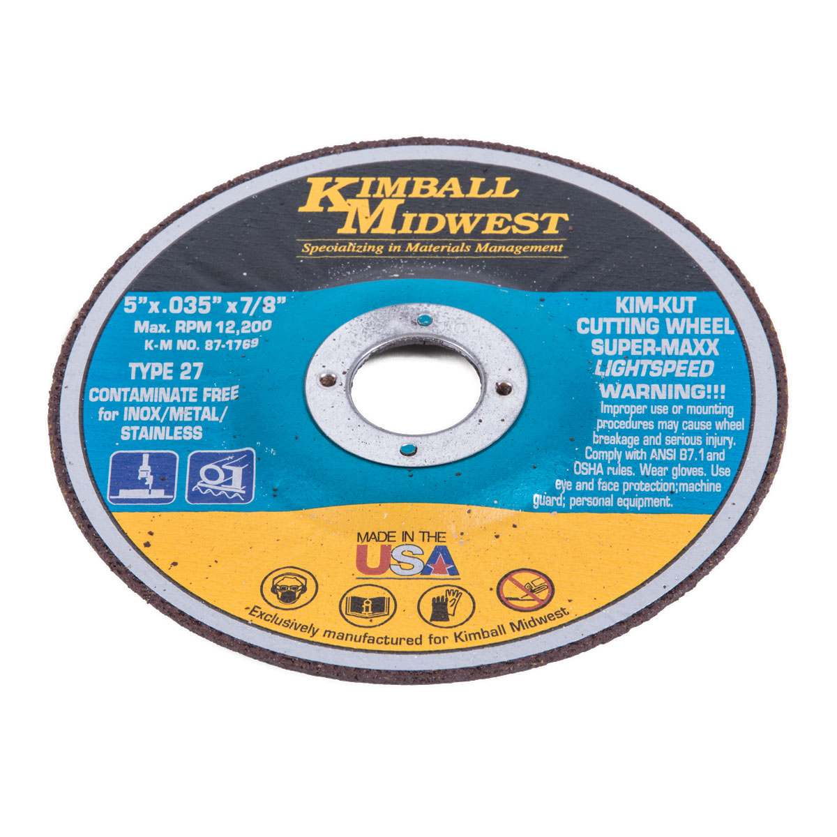 5" x .035" x 7/8" Type 27 Kim-Kut™ Super-Maxx Lightspeed™ Ceramic Cut ...