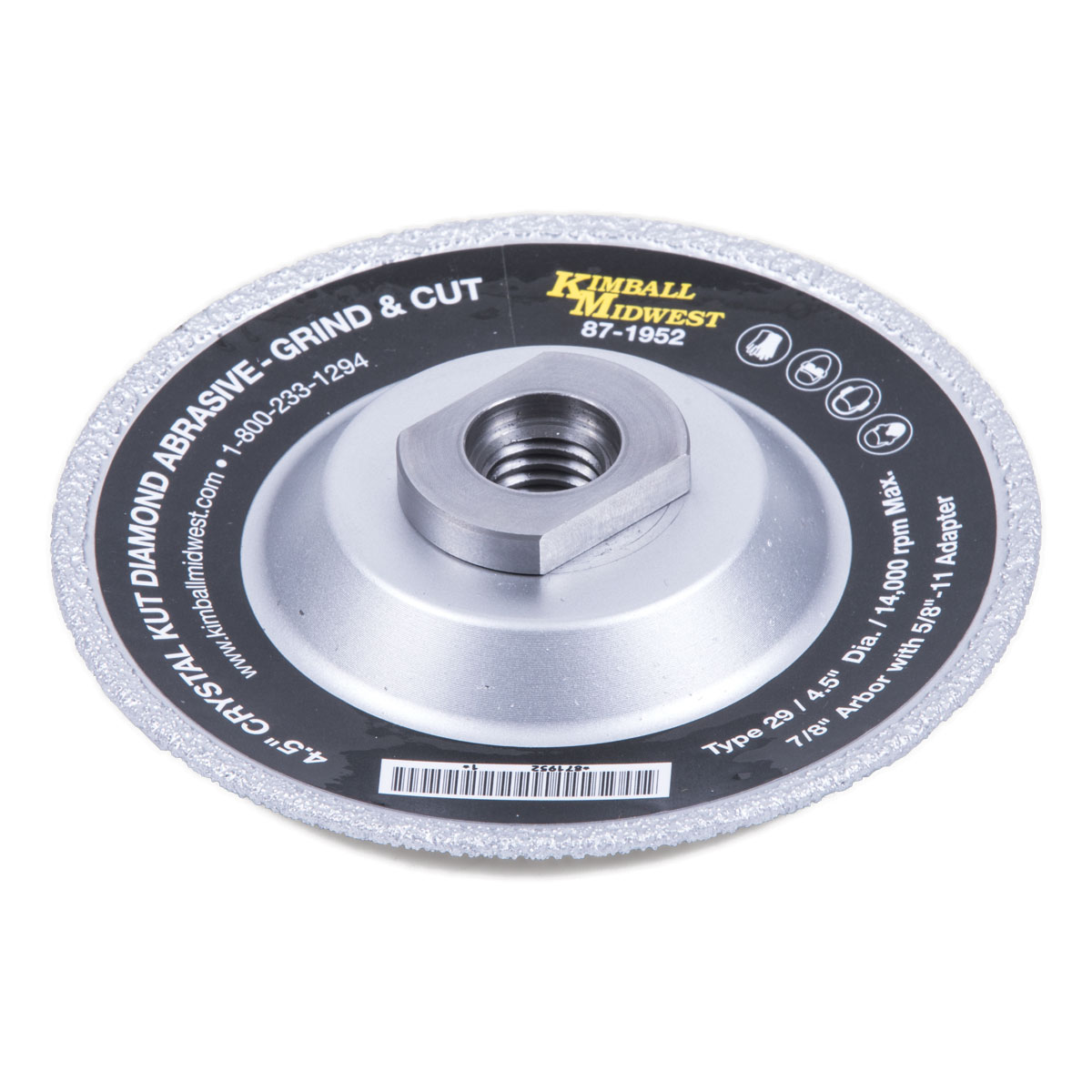 4-1/2" Crystal Kut™ Diamond Abrasive Wheel - Kimball Midwest