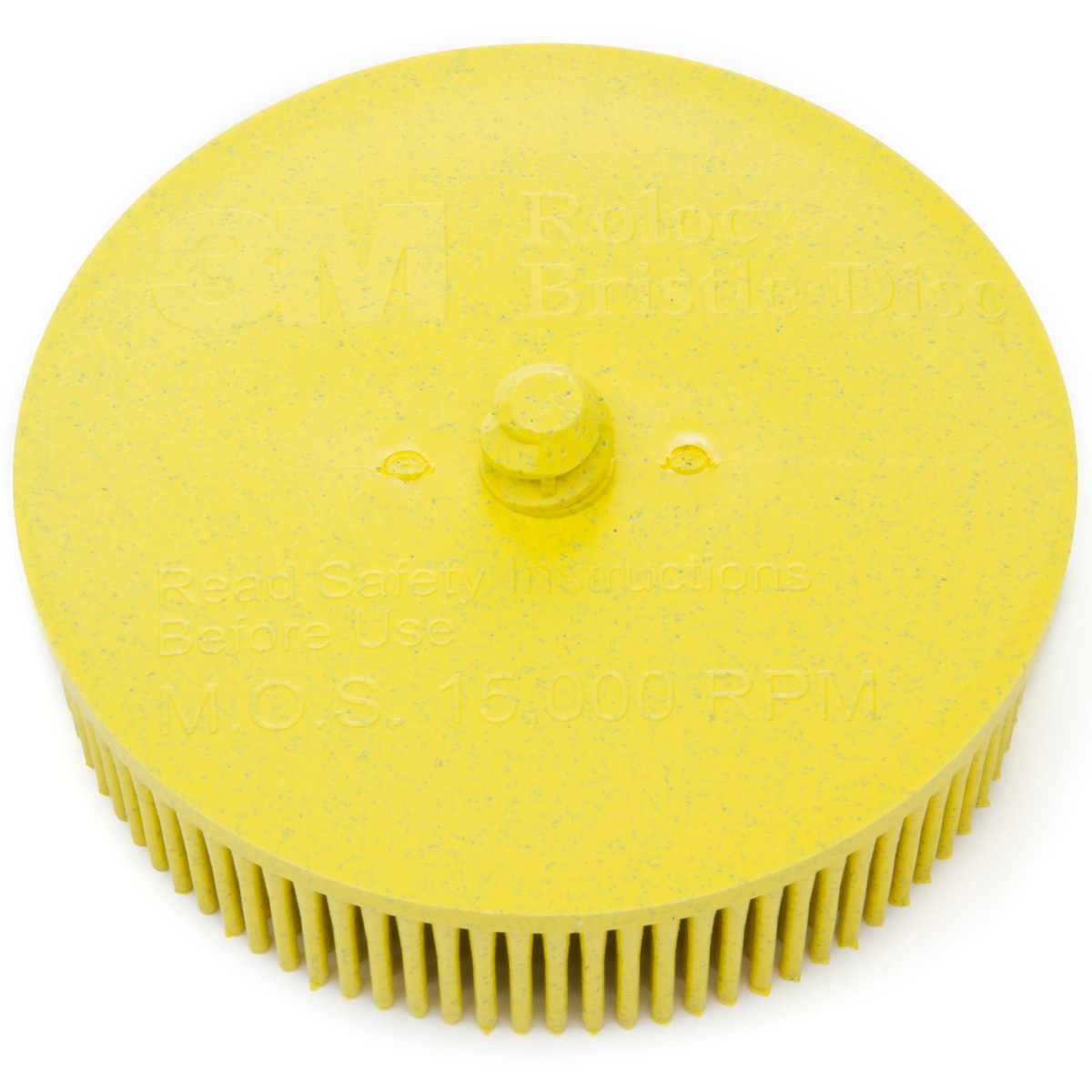 3" Medium 3M Scotch-Brite Yellow Abrasive Bristle Disc - Kimball Midwest