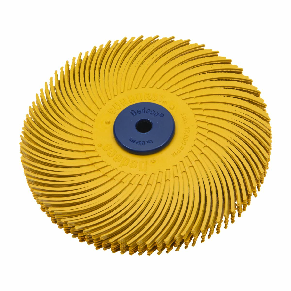4" Medium Yellow Kim-Brite Radial Abrasive Brush - Kimball Midwest