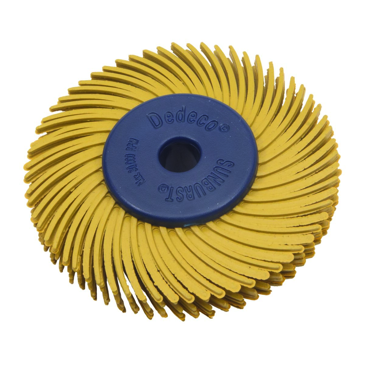 2" Medium Yellow Kim-Brite 6-Ply Radial Abrasive Brush - Kimball Midwest