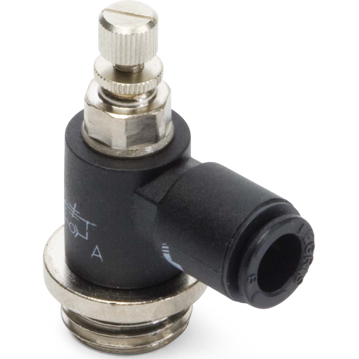 M8 x 1/8" BSPP Legris Miniature Meter Out Flow Control - Kimball Midwest