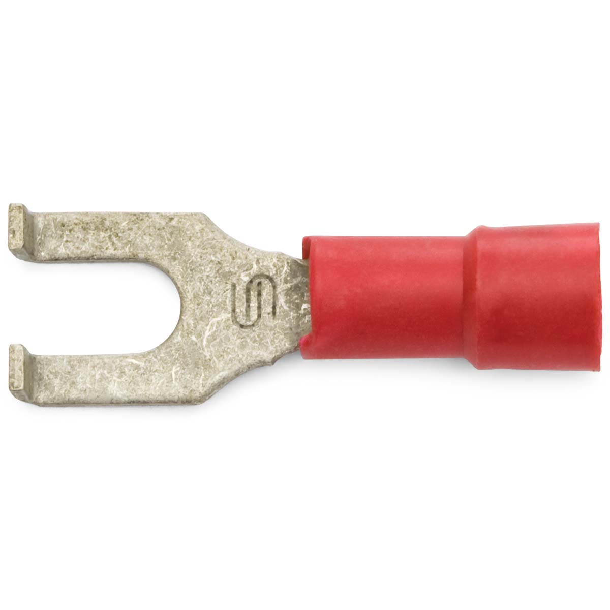 22 - 18 AWG Red Vinyl Insulated Solderless Flange (#8 - #10) Spade ...