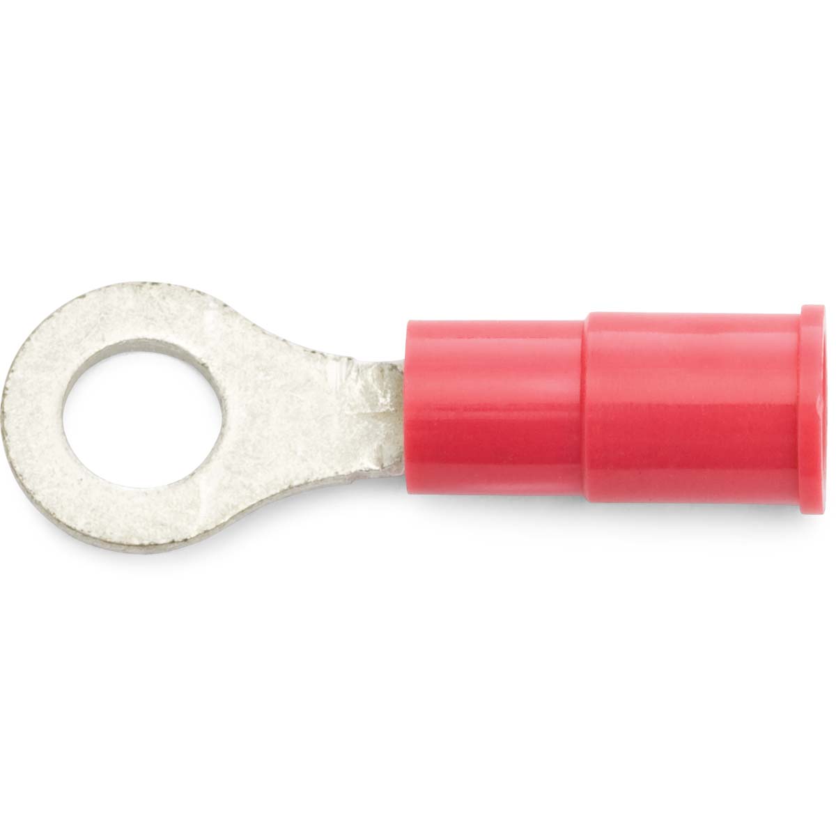22 - 18 AWG Red Vinyl Insulated Solderless (#6 - #8) Ring Terminal ...