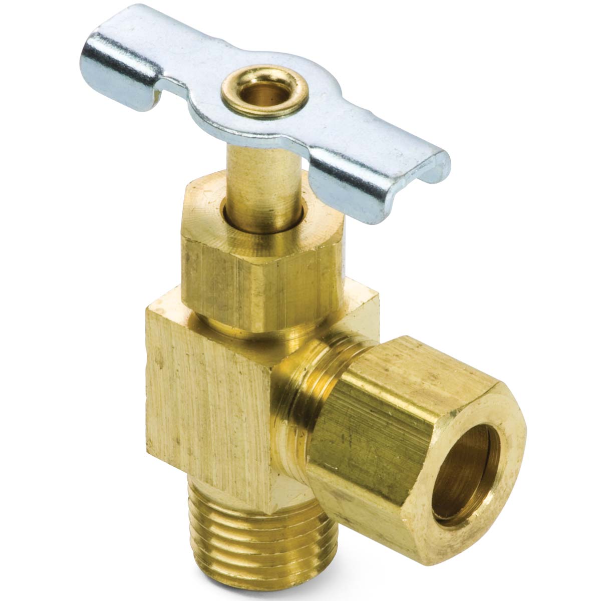3/8" x 1/4" MPT Compression Angle Needle Valve - Kimball Midwest