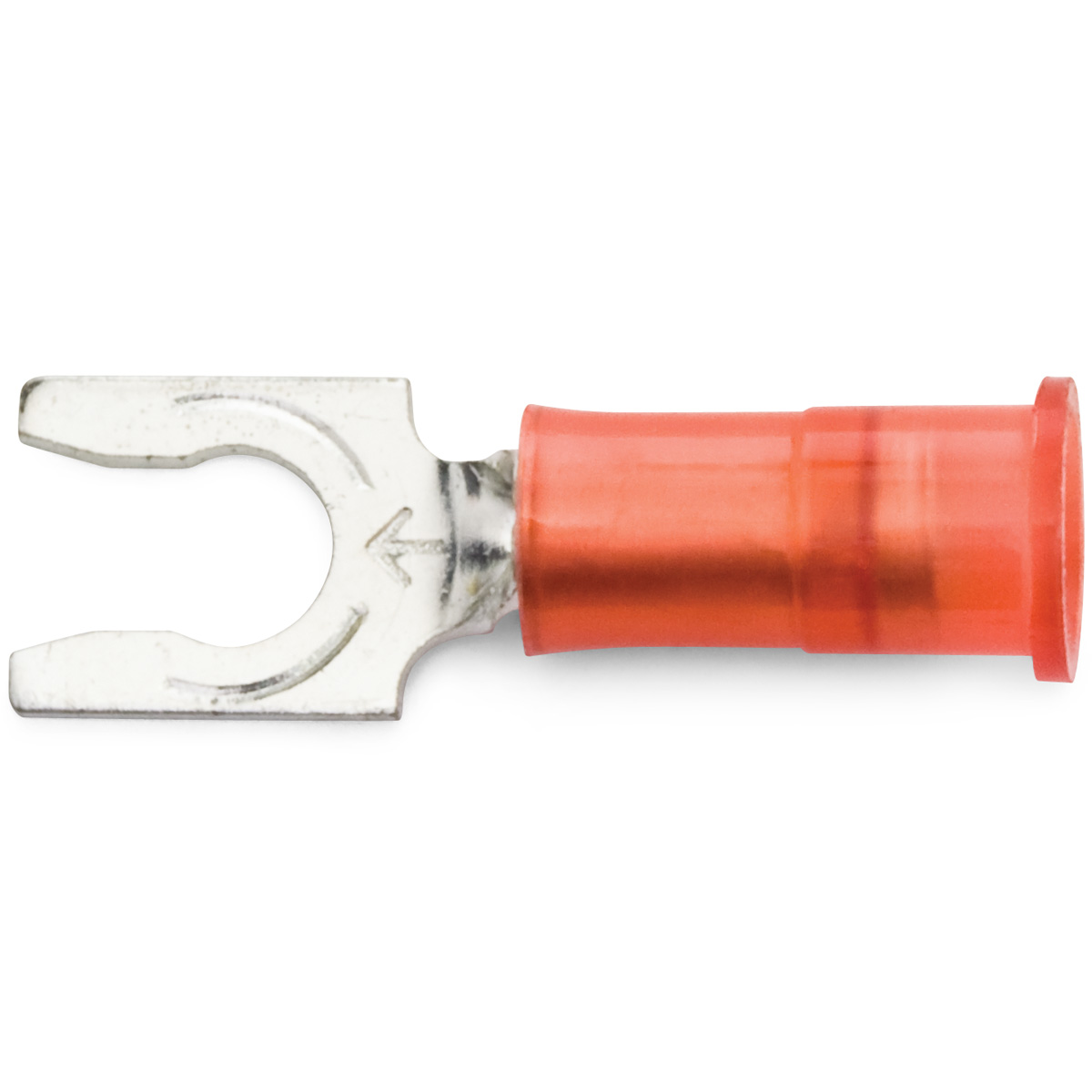 22 - 18 AWG Red Nylon Insulated Enduralon™ Snap (#8) Spade Terminal ...