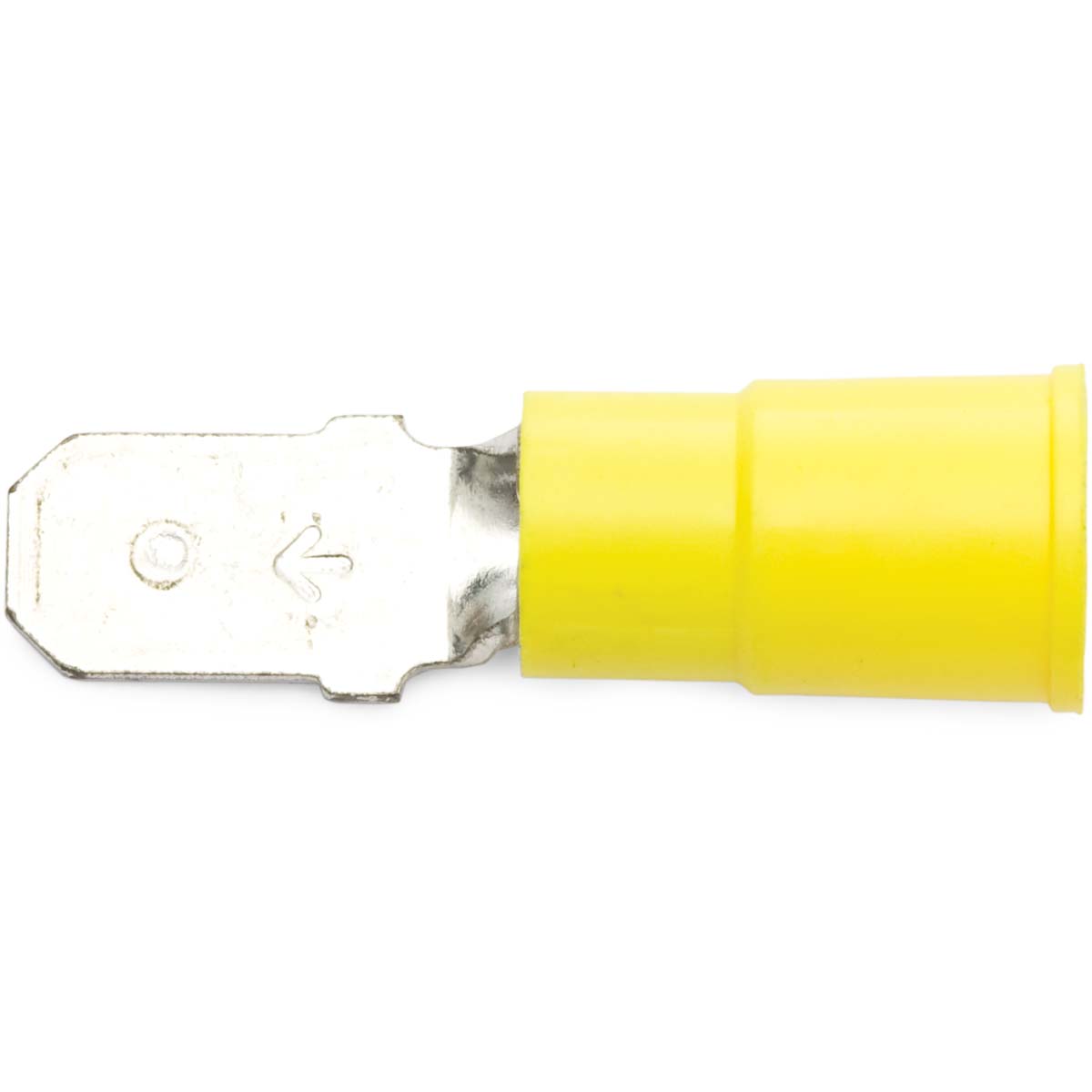 12 - 10 AWG Yellow Vinyl Insulated Solderless (1/4" Tab) Male Quick ...