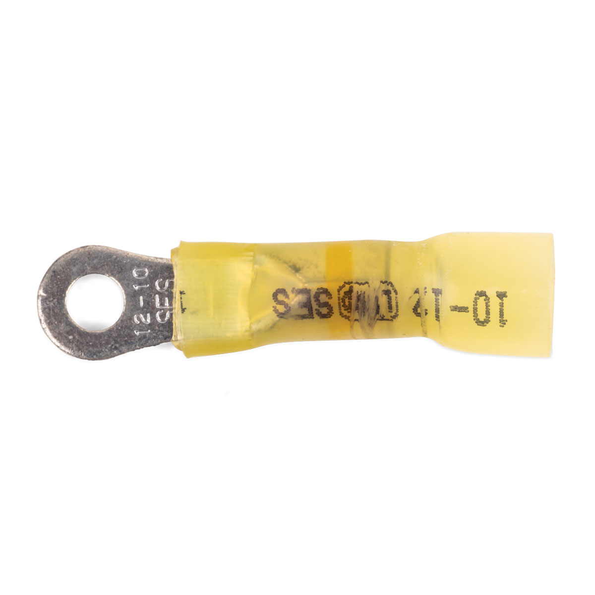12 - 10 AWG Yellow Polyolefin Insulated Ultra-Link Crimp & Solder (#6 ...