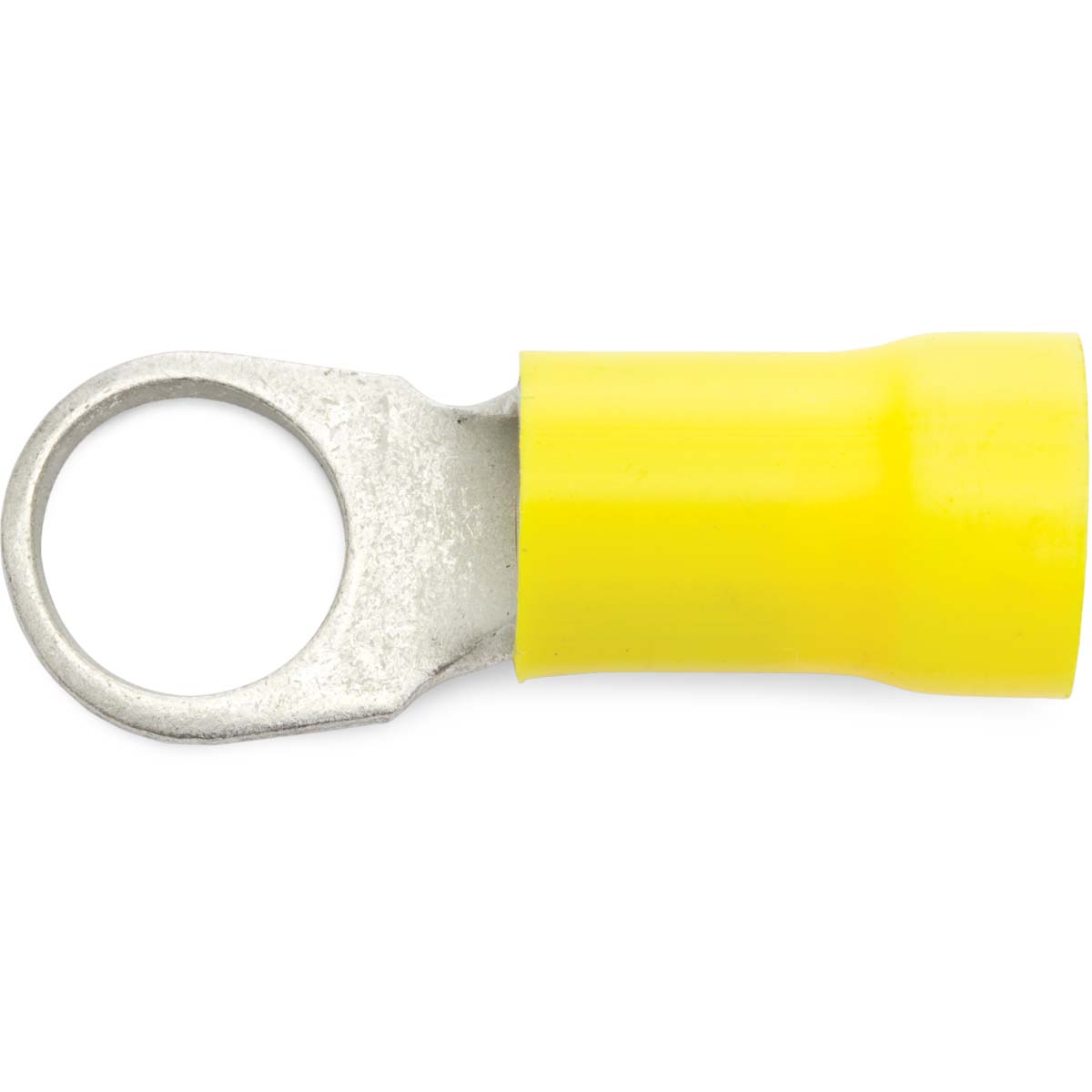 4 AWG Yellow Vinyl Insulated Solderless (7/16" - 1/2") Ring Terminal ...