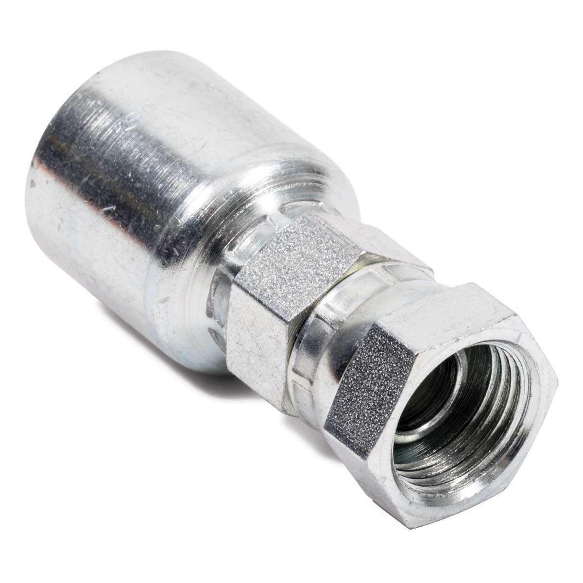1/4" x 1/4" Female Straight Pipe Swivel Hose End - Grip-Crimp Series ...