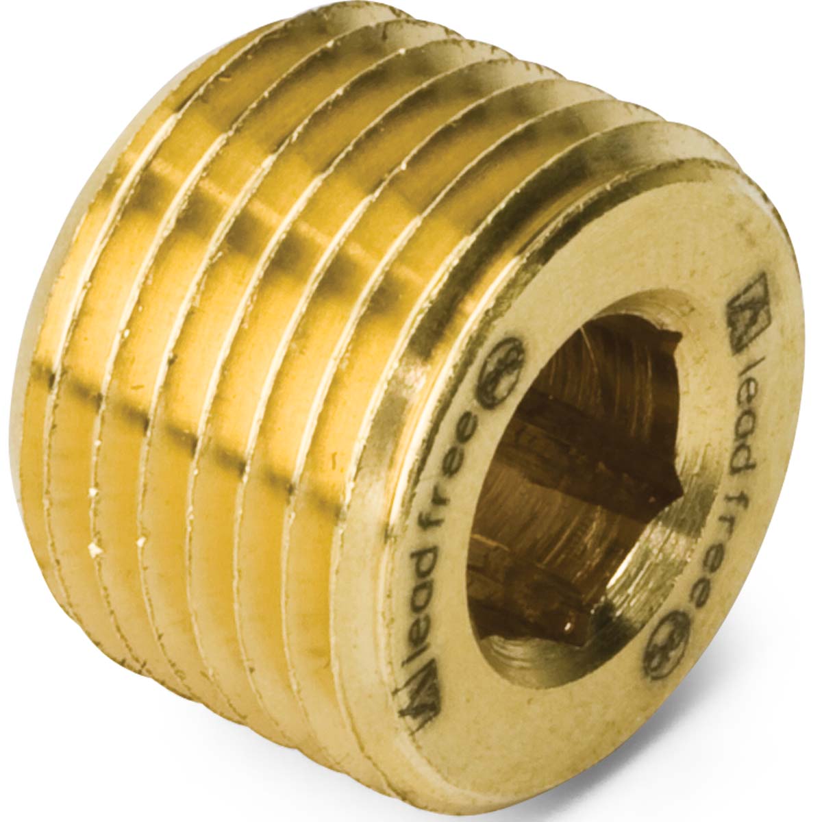 1/4" Lead-Free Brass Pipe Hex Socket Plug - Kimball Midwest