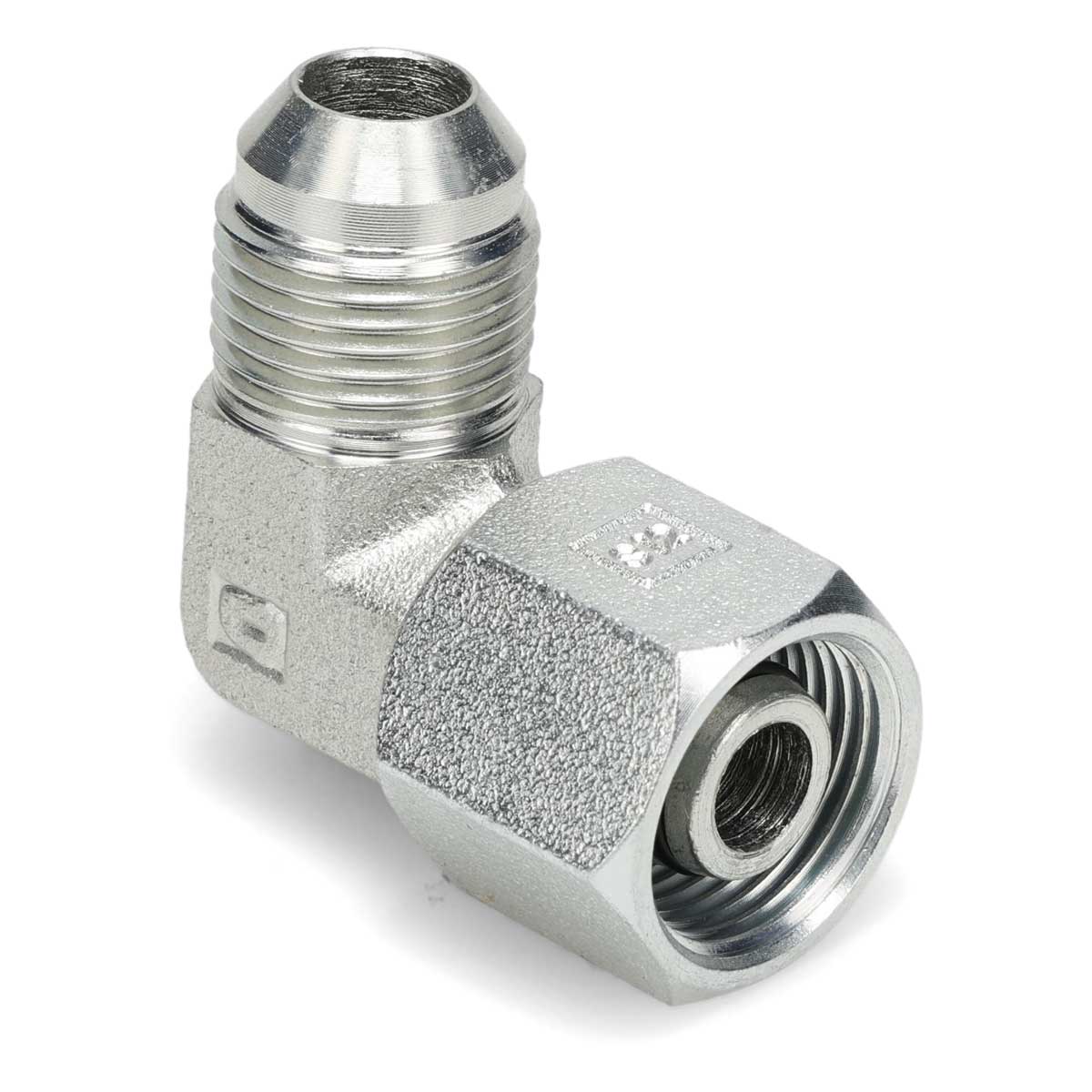 M20 x 1/2" Female Metric Heavy to Male JIC 37° 90° Elbow - Kimball Midwest