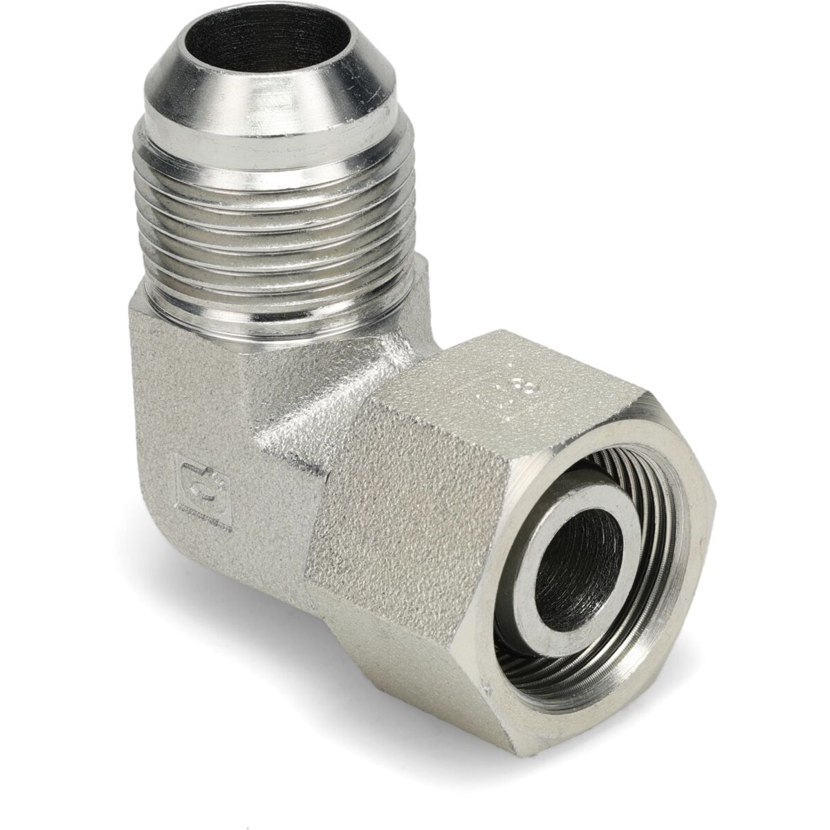 M16 x 3/8" Female Metric Light to Male JIC 37° 90° Elbow - Kimball Midwest