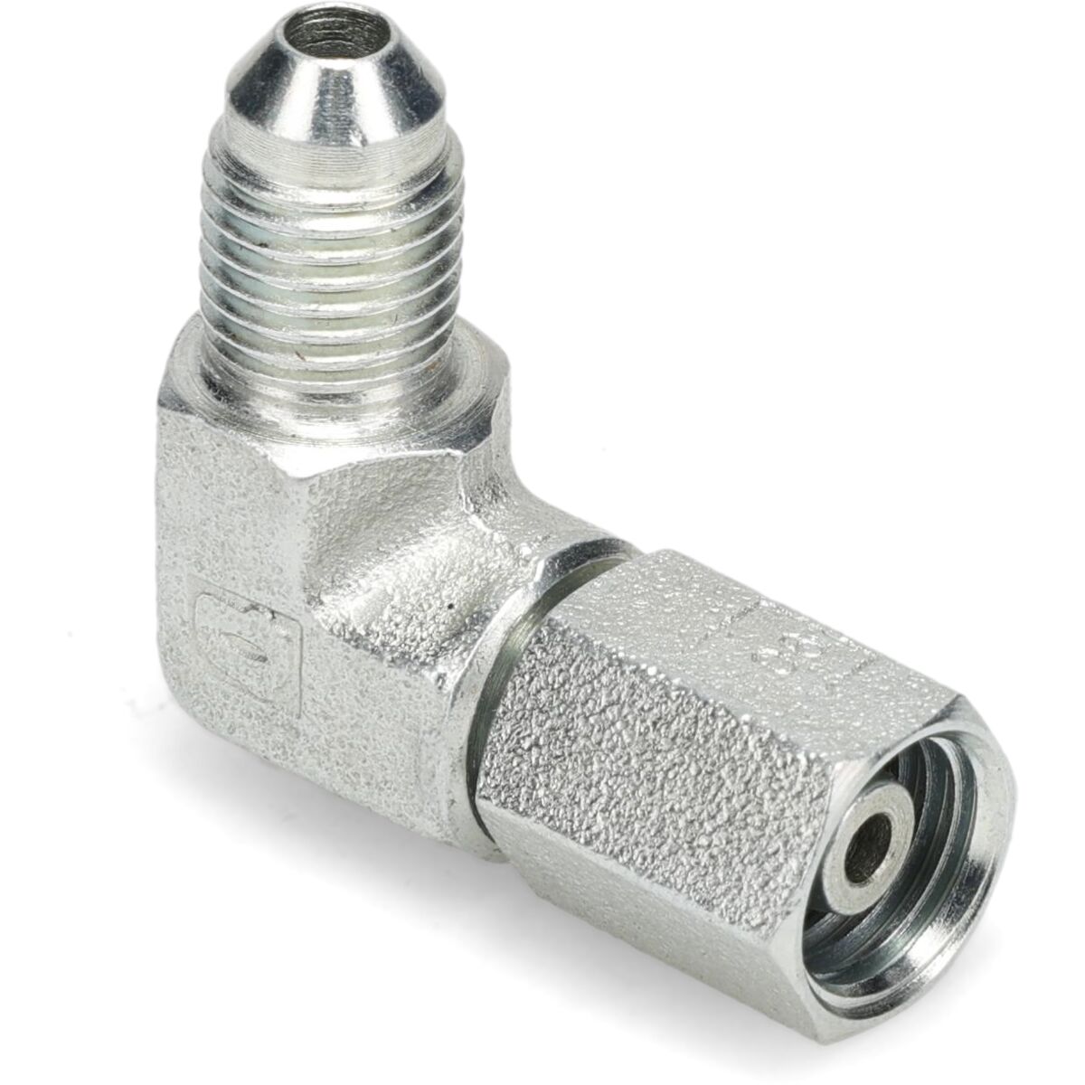 M12 x 1/4" Female Metric Light to Male JIC 37° 90° Elbow - Kimball Midwest