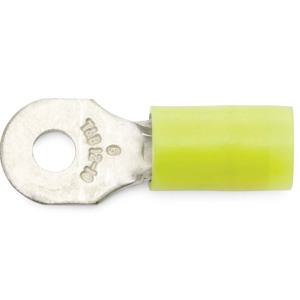 12 - 10 AWG Yellow #6 Nylon Insulated Sta-Kon® Ring Terminal - Kimball ...