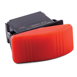 2 Position SPST Sealed Red Rocker Switch - Kimball Midwest