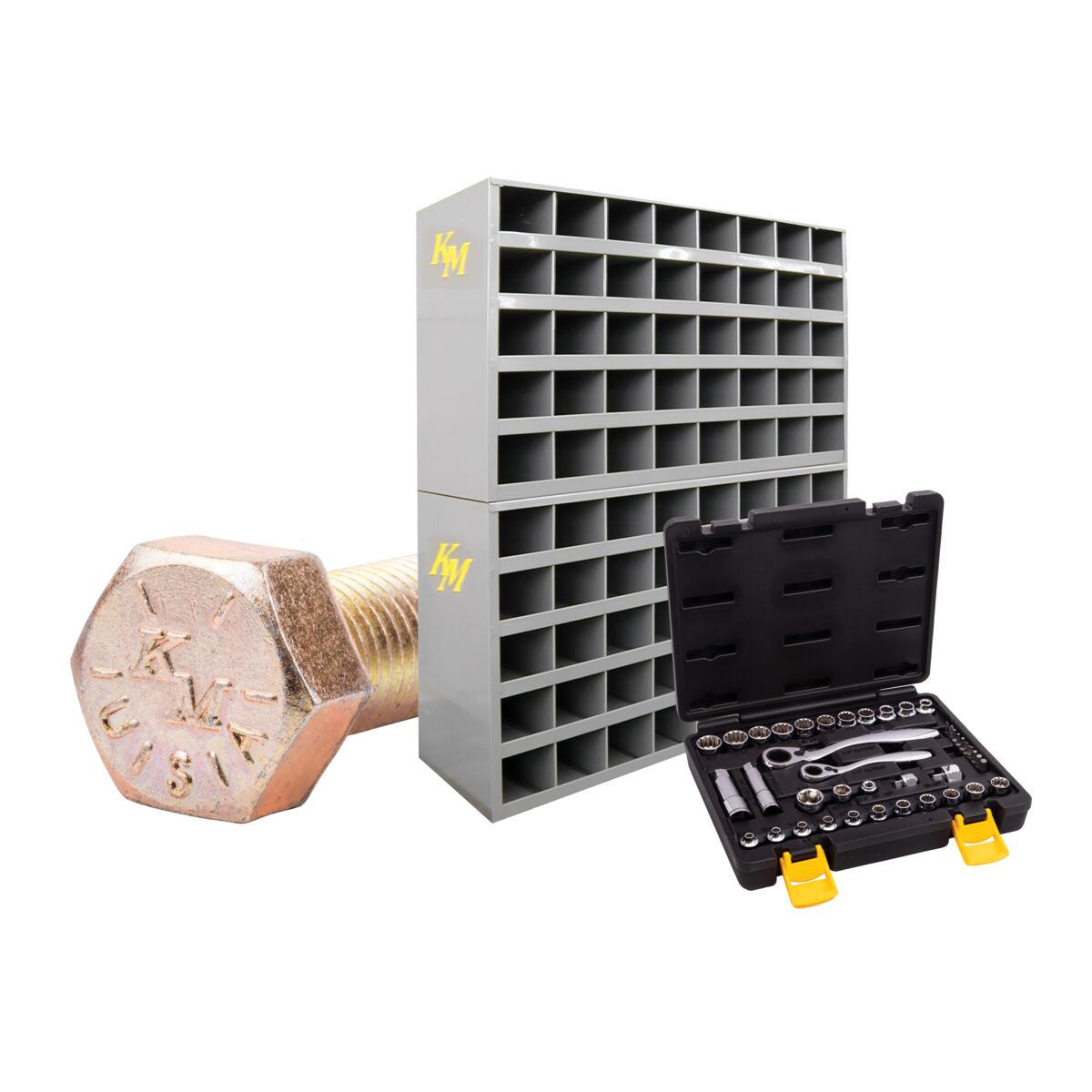 Grade 8 Hex Head Cap Screw Assortment with Pass-Thru Socket Set Bundle ...