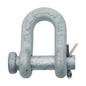 3/8" Galvanized Steel Round Pin Chain Shackle - Kimball Midwest
