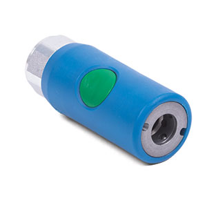 1/4 Hi Flow Push-Button Industrial Interchange Female Air Coupler ...