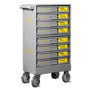 Roller Rack Cart Base with Drawer Racks - Kimball Midwest