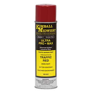 Red Traffic Marking Paint - 20 oz. Can - Kimball Midwest