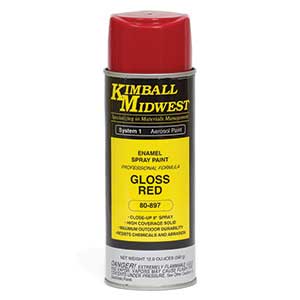 Gloss Red All-Purpose Enamel Spray Paint - 16 oz. Can - Kimball Midwest