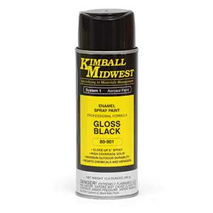 Gloss Black All-Purpose Enamel Spray Paint - 16 oz. Can - Kimball Midwest