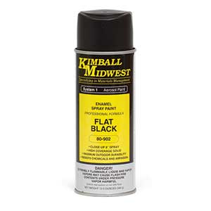 Flat Black All-Purpose Enamel Spray Paint - 16 oz. Can - Kimball Midwest