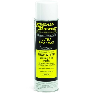New White Ceiling Tile Spray Paint - 20 oz. Can - Case - Kimball Midwest