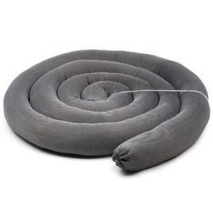 3" x 10' Gray Absorbent Socks - 6 Pack - Kimball Midwest