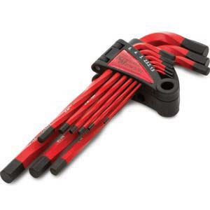 9 Key (M1.5 - M10) Metric Heavy-Duty Twisted Hex Key - Kimball Midwest