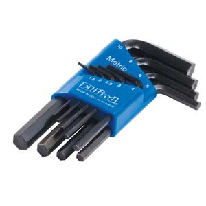 9 Piece (M1.5 - M10) Hex Key Wrench Set - Kimball Midwest