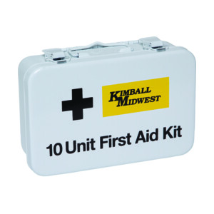 10 Unit Metal Case First Aid Kit - Kimball Midwest