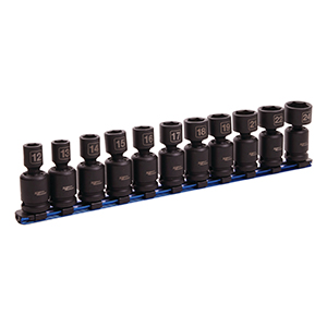 11 Piece Metric Pinless Wobble Socket Set - Kimball Midwest