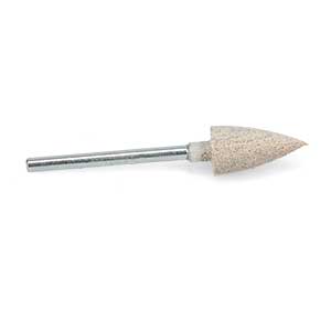 B52 3/8" x 1/8" 80 Grit Pointed Style Mounted Point Cotton Fiber ...